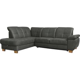 Ecksofa Alina "Karima", grau (quarzgrau gdu 19), B:260cm H:98cm T:219cm, Microfaser GDU (100% Polyester), Sofas, Ecksofa, inkl. R&uuml;ckenlehnenverstellung, wahlweise mit Bettfunktion und Stauraum