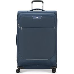 Weichgepäck-Trolley Roncato "Joy, 75 cm" Gr. B/H/T: 48 cm x 75 cm x 29 cm 98 l, blau Koffer Reisegepäck mittel groß mit Volumenerweiterung und TSA Schloss