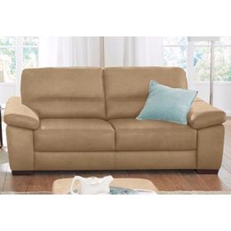 2-Sitzer Calia italia "Gaia, Sofa im edlen Design und mit erstklassigem Sitzkomfort", beige (trufa), B:177cm H:92cm T:97cm, Luxus-Microfaser Ginevra (100% Polyester), Sofas, aus pflegeleichtem Luxus-Microfaser Ginevra Hydro Care