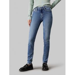 Skinny-fit-Jeans Calvin Klein Jeans "MID RISE SKINNY" Gr. 31, Länge 30, blau (denim light2) Damen Jeans im 5-Pocket-Style