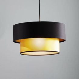 Maco Design Hängelampe Dorina, schwarz/gold, Ø 40cm