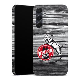 DeinDesign Galaxy A55 5G Handy Premium Case Smartphone Handyh&uuml;lle Schutzh&uuml;lle matt 1. Fc K&ouml;ln Wooden Look Official Licensed Product Premium Case