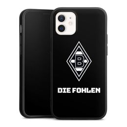 DeinDesign iPhone 12 mini Handy Premium Silikon H&uuml;lle Handyh&uuml;lle schwarz Case Die Fohlen Gladbach Borussia M&ouml;nchengladbach Silikon Premium Case