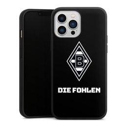 DeinDesign iPhone 13 Pro Max Handy Premium Silikon H&uuml;lle Handyh&uuml;lle schwarz Case Die Fohlen Gladbach Borussia M&ouml;nchengladbach Silikon Premium Case