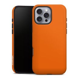 DeinDesign iPhone 16 Pro Max Handy Panzer Handyh&uuml;lle robuste Outdoor H&uuml;lle Schutzh&uuml;lle matt Orange Unicoloured Colour Tough Case