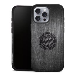 DeinDesign iPhone 16 Pro Max Handy Panzer Handyh&uuml;lle robuste Outdoor H&uuml;lle Schutzh&uuml;lle gl&auml;nzend Fcb Metallic Look Fc Bayern M&uuml;nchen Tough Case