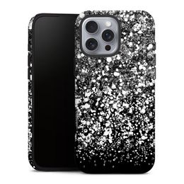 DeinDesign iPhone 16 Pro Max Handy Panzer Handyh&uuml;lle robuste Outdoor H&uuml;lle Schutzh&uuml;lle matt Muster Snowflake Glitzer Tough Case