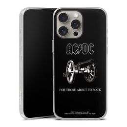 DeinDesign iPhone 16 Pro Max Handy Silikon H&uuml;lle Case transparent Handyh&uuml;lle Music Acdc Merchandise Silikon Case
