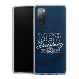 DeinDesign Galaxy S20 FE 5G Handy Silikon H&uuml;lle Case transparent Handyh&uuml;lle Msv Duisburg Merchandise Soccer Silikon Case