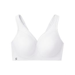 Glamorise Damen Sport-BH ohne B&uuml;gel mit nahtlosen Cups, wei&szlig;, Gr&ouml;&szlig;e 95G