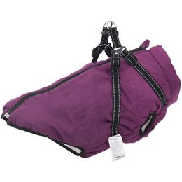 Hundemantel mit Geschirr Wasserdicht Reflektierend Lila 4XL vidaXL