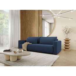 Fun Moebel - Sofa 3-Sitzer mit Schlaffunktion chaira Stoff Curio Dunkelblau