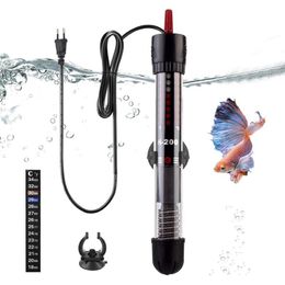 Qiedie - Tauch-Aquarium-Heizung, 50 w, verstellbare Aquarium-Heizung, Mini-Aquarium-Heizstab für Fischtanks und Aquarien (60 l, 50 w)