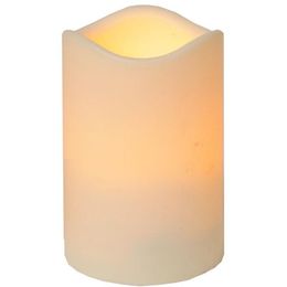 STAR TRADING Kerze Paul, Stumpenkerze, Beige, led, Timer, Gelb, Außenbereich, 11,5 cm