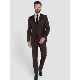 Steffen Klein Anzug Herren Slim Fit, braun