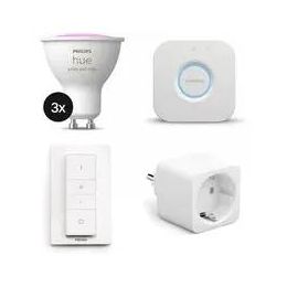 Philips Hue White & Color Ambiance GU10 400lm Starter-Set + Dimmschalter + Plug