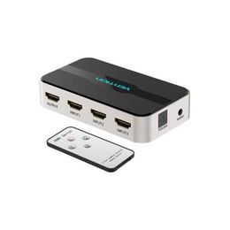 Vention HDMI Switcher 3 in 1 4K with Audio Separation Gray