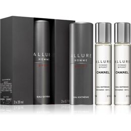 Chanel Allure Homme Sport Eau Extreme EDP (1x nachfüllbar + 2x nachfüllung) für Herren 3x20 ml