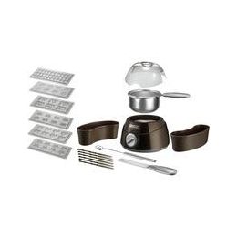 Unold Elektro Chocolatier 48667, Fondue braun/silber, 25 Watt, Topf 0,25 Liter