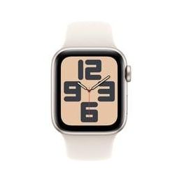 Apple Watch SE, Smartwatch champagner, Aluminium, 40 mm, Sportarmband Polarstern S/M, Cellular