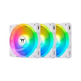 Thermaltake SWAFAN EX14 ARGB Sync PC Cooling Fan White TT Premium Edition, Geh&auml;usel&uuml;fter wei&szlig;, 3er Pack, 140 mm