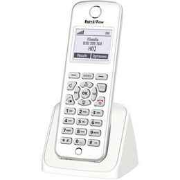 AVM FRITZ!Fon M2 Schnurloses Telefon VoIP Babyphone, Freisprechen Beleuchtetes Display Weiß, Silber