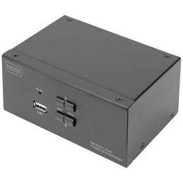 Digitus DS-12862 2 Port KVM-Umschalter Display-Port Tastatur, USB 1920 x 1080 Pixel, 1920 x 1200 Pixel, 1920 x 1280 Pixel, 1920 x 1440 Pixel, 2560 x 1080