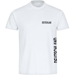 multifanshop® Herren T-Shirt - Deutschland - Brust & Seite - Druck schwarz