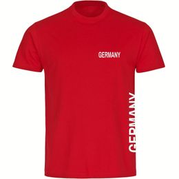 multifanshop® Herren T-Shirt - Germany - Brust & Seite - Druck weiß