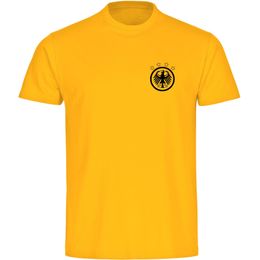 multifanshop® Herren T-Shirt - Deutschland - Adler Retro - Druck schwarz