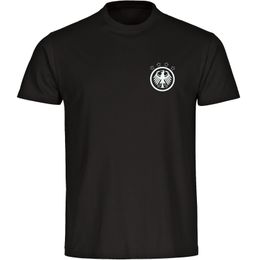 multifanshop® Herren T-Shirt - Deutschland - Adler Retro - Druck weiß