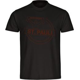 multifanshop® Kinder T-Shirt - St. Pauli - Meine Fankurve - Druck braun