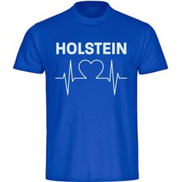 multifanshop Kinder T-Shirt - Holstein - Herzschlag - Druck weiß - Kind