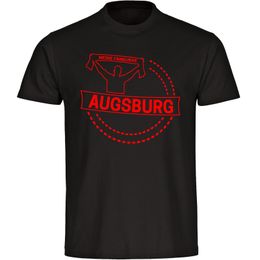 multifanshop Kinder T-Shirt - Augsburg - Meine Fankurve - Druck rot - Kind