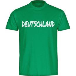 multifanshop Herren T-Shirt - Deutschland - Textmarker - Druck weiß - Männer