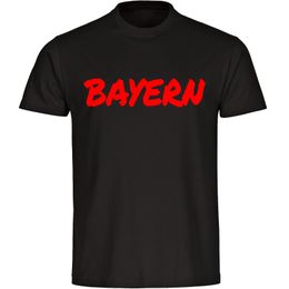 multifanshop® Herren T-Shirt - Bayern - Textmarker - Druck rot