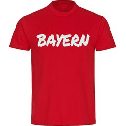 multifanshop® Herren T-Shirt - Bayern - Textmarker - Druck weiß