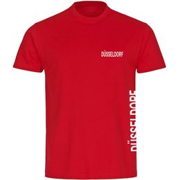 multifanshop Kinder T-Shirt - Düsseldorf - Brust & Seite - Druck weiß - Kind