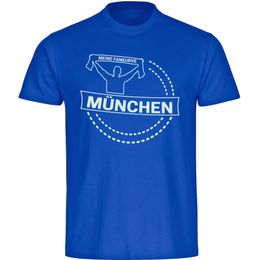 multifanshop Kinder T-Shirt - München blau - Meine Fankurve - Druck weiß - Kind