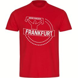 multifanshop Kinder T-Shirt - Frankfurt - Meine Fankurve - Druck weiß - Kind