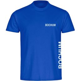 multifanshop Kinder T-Shirt - Bochum - Brust & Seite - Druck weiß - Kind