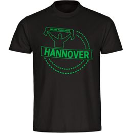 multifanshop® Kinder T-Shirt - Hannover - Meine Fankurve - Druck grün