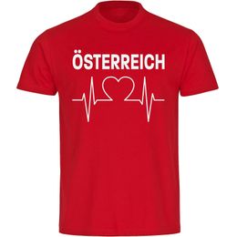 multifanshop® Kinder T-Shirt - Österreich - Herzschlag - Druck weiß