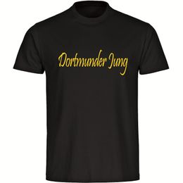 multifanshop® Herren T-Shirt - Dortmund - Dortmunder Jung - Druck gelb