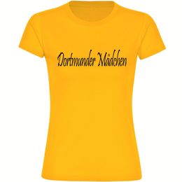 multifanshop® Kinder T-Shirt - Dortmund - Dortmunder Mädchen - Druck schwarz