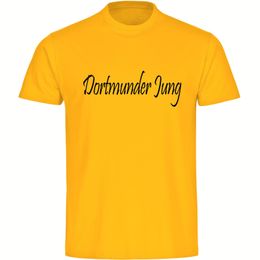 multifanshop Kinder T-Shirt - Dortmund - Dortmunder Jung - Druck schwarz - Kind