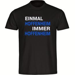 multifanshop® Kinder T-Shirt - Hoffenheim - Einmal Immer - Druck blau