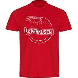 multifanshop® Herren T-Shirt - Leverkusen - Meine Fankurve - Druck weiß