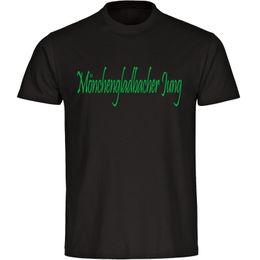 multifanshop® Herren T-Shirt - Mönchengladbach - Mönchengladbacher Jung - Druck grün