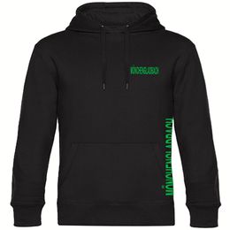 multifanshop® Kapuzen Sweatshirt - Mönchengladbach - Brust & Seite - Druck grün